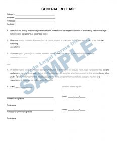 GENERAL RELEASE | Nevada Legal Forms & Services